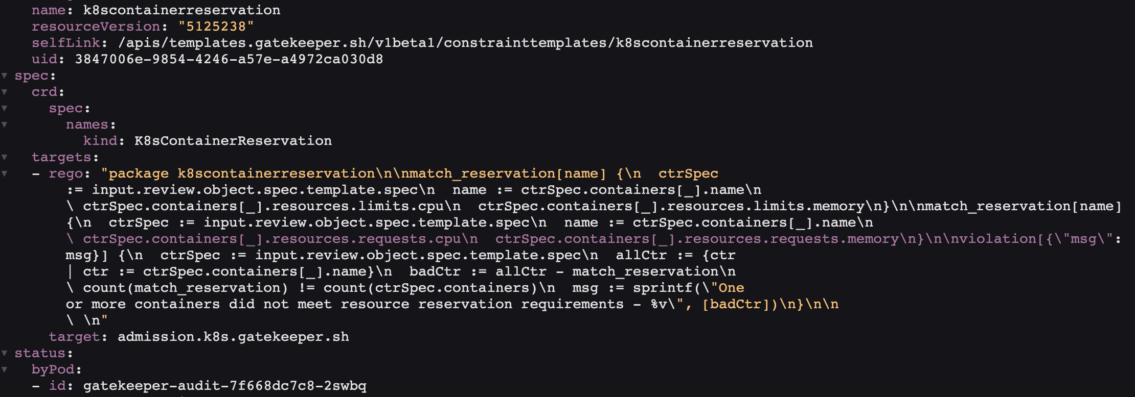 Constraint Template read from file mangles rego · Issue #2647 · rancher/dashboard · GitHub