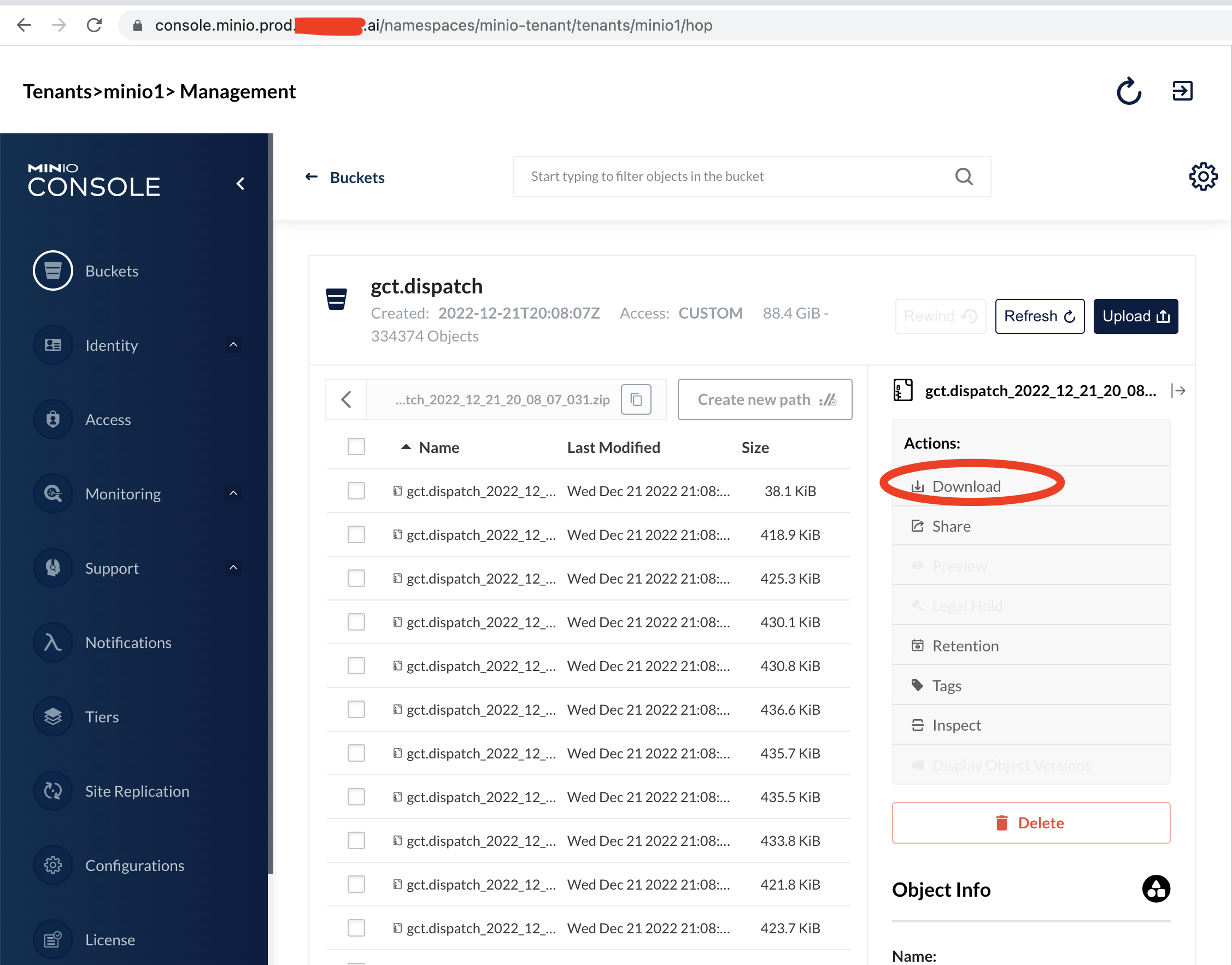 Can't download file through webconsole · Issue #1377 · minio/operator · GitHub