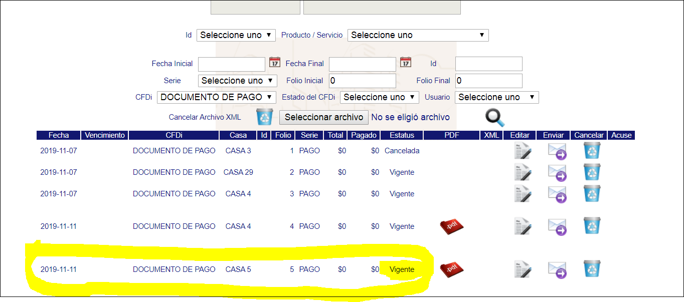 Condominios - CxC - Consulta de Cobro, si se borra un cobro, el ...