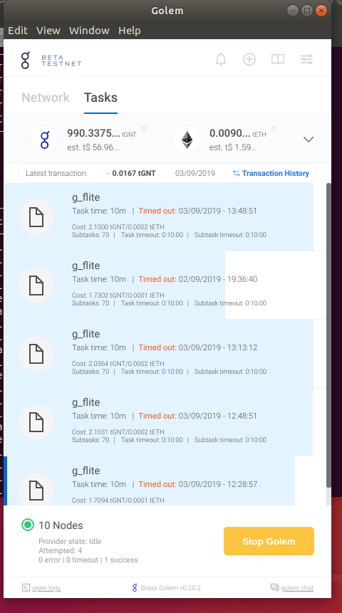Gwasm The Number Of Subtasks Issue 585 Golemfactory Golem