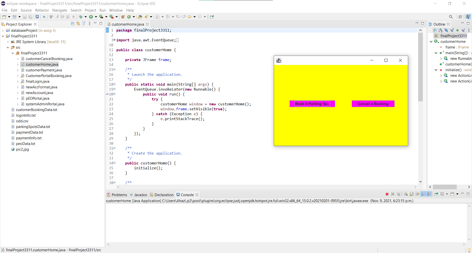 GitHub - ahazgoraya/Java-GUI-car-parking-system-: Eclipse IDE JAVA GUI application