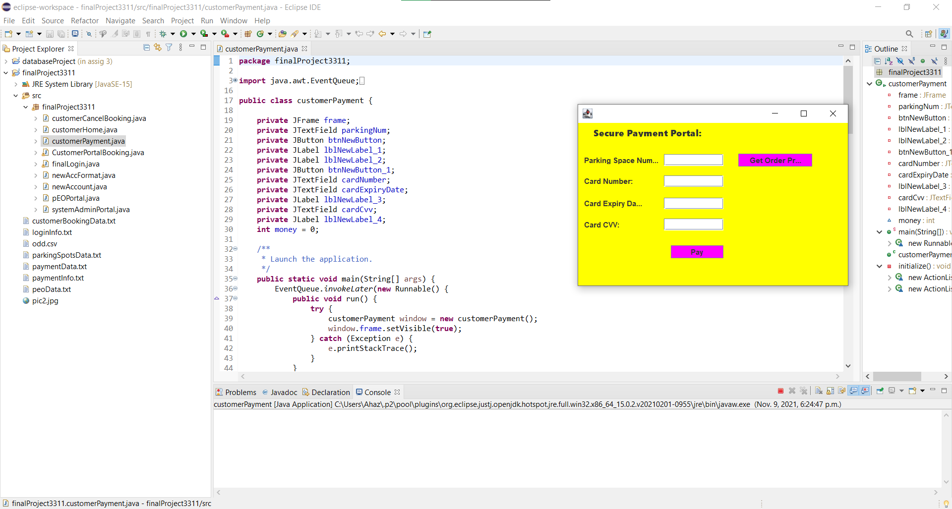 GitHub - ahazgoraya/Java-GUI-car-parking-system-: Eclipse IDE JAVA GUI ...