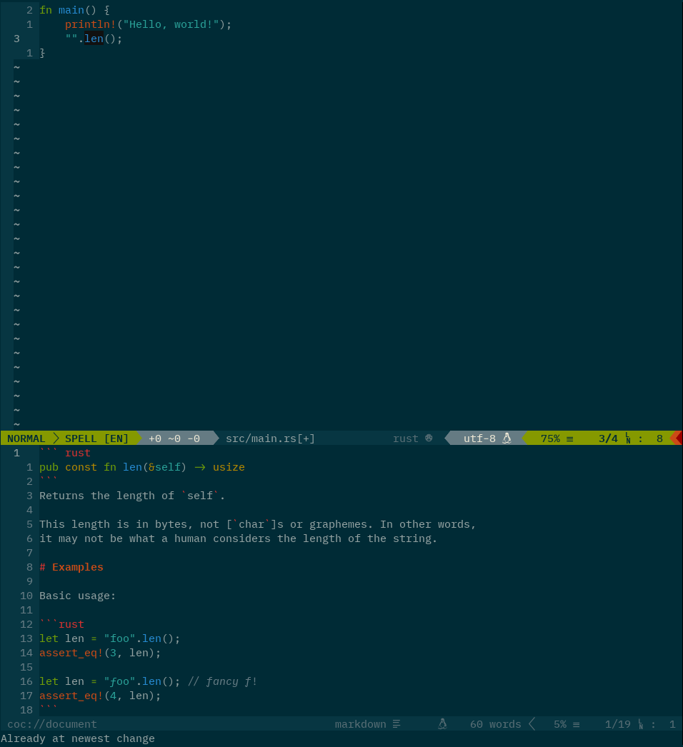 No highlight for code blocks in floating documentation · Issue #511 · neoclide/coc.nvim · GitHub
