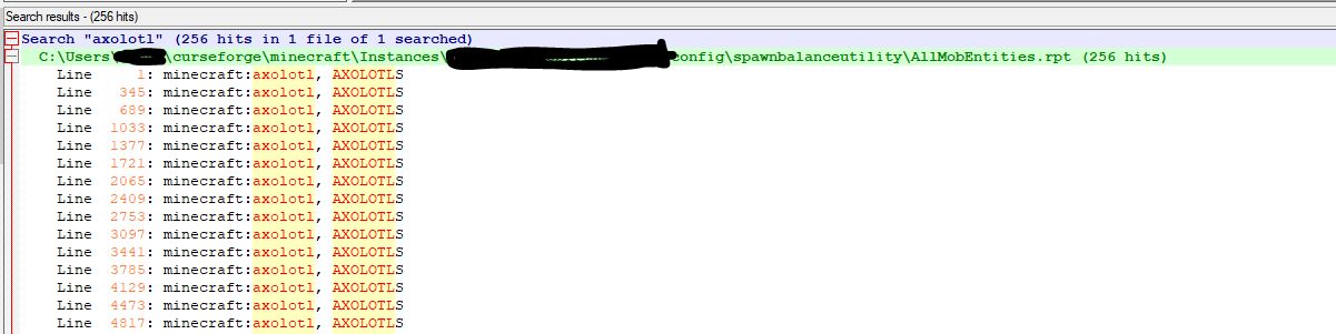 AllMobEntities.rpt continues to grow with duplicate entries, 1.18.2 forge · Issue #17 · mactso ...