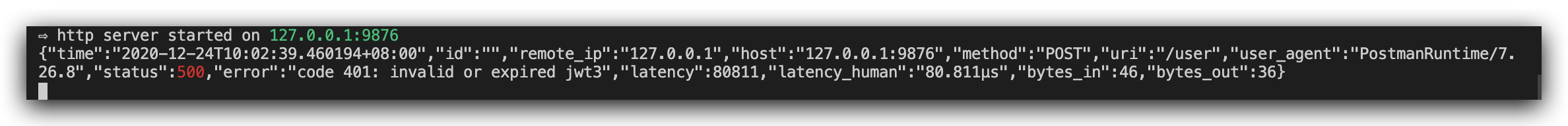 Questions about return values for middleware JWT · Issue #1733 · labstack/echo · GitHub