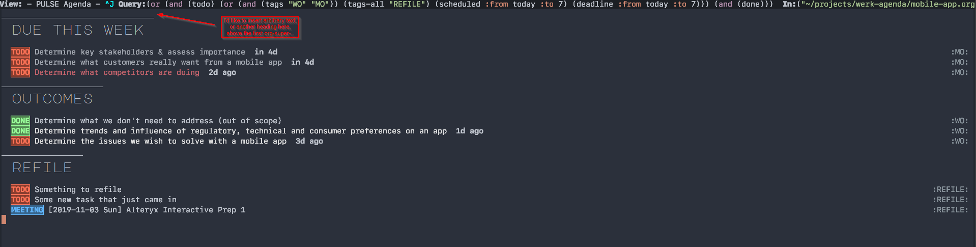 is it possible to add an arbitrary title (with custom face) in an org-ql search buffer? · Issue ...