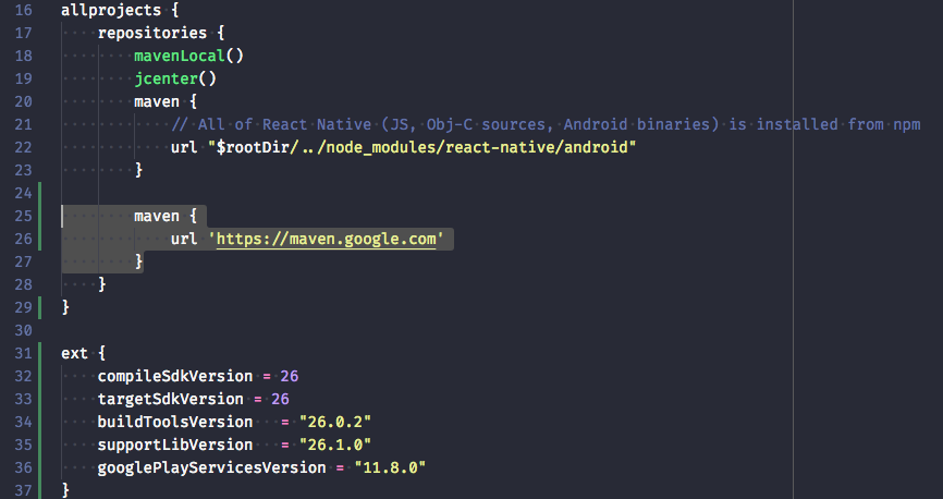 Unable to resolve dependencies · Issue #48 · StasDoskalenko/react-native-google-fit · GitHub