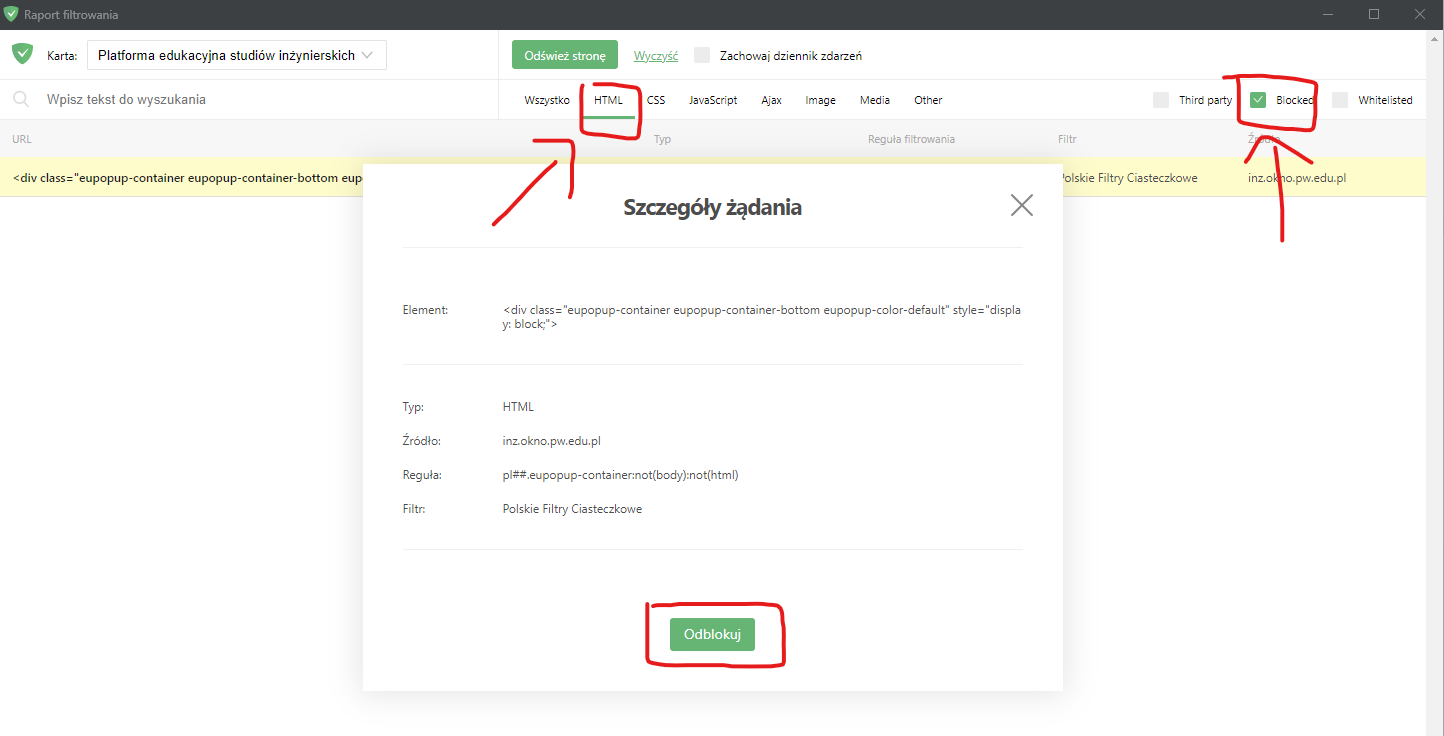 inz.okno.pw.edu.pl · Issue #77450 · AdguardTeam/AdguardFilters · GitHub