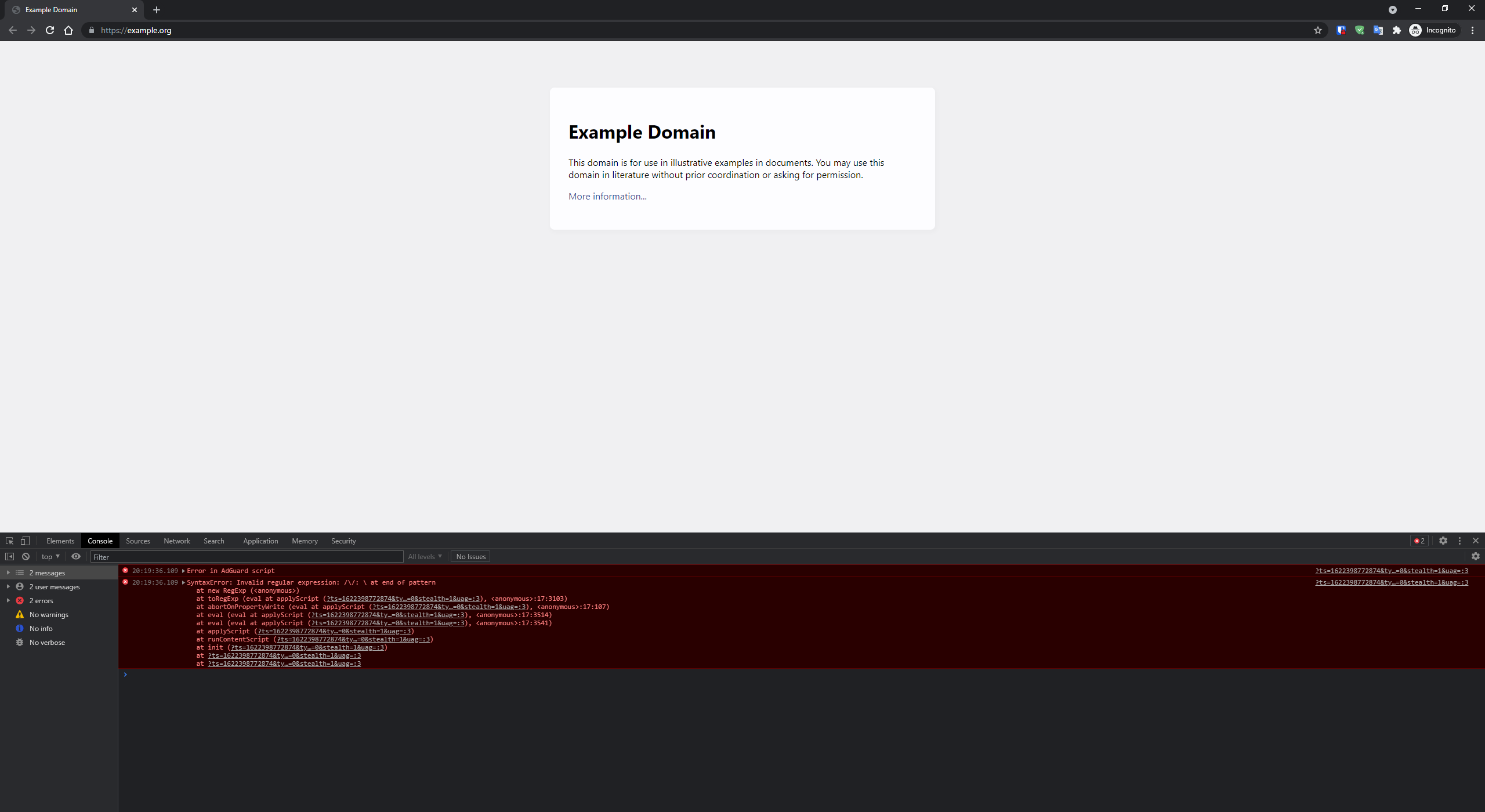 Incorrect Regex May Breaks Other Scriptletsjs Rules · Issue 131 · Adguardteamscriptlets · Github