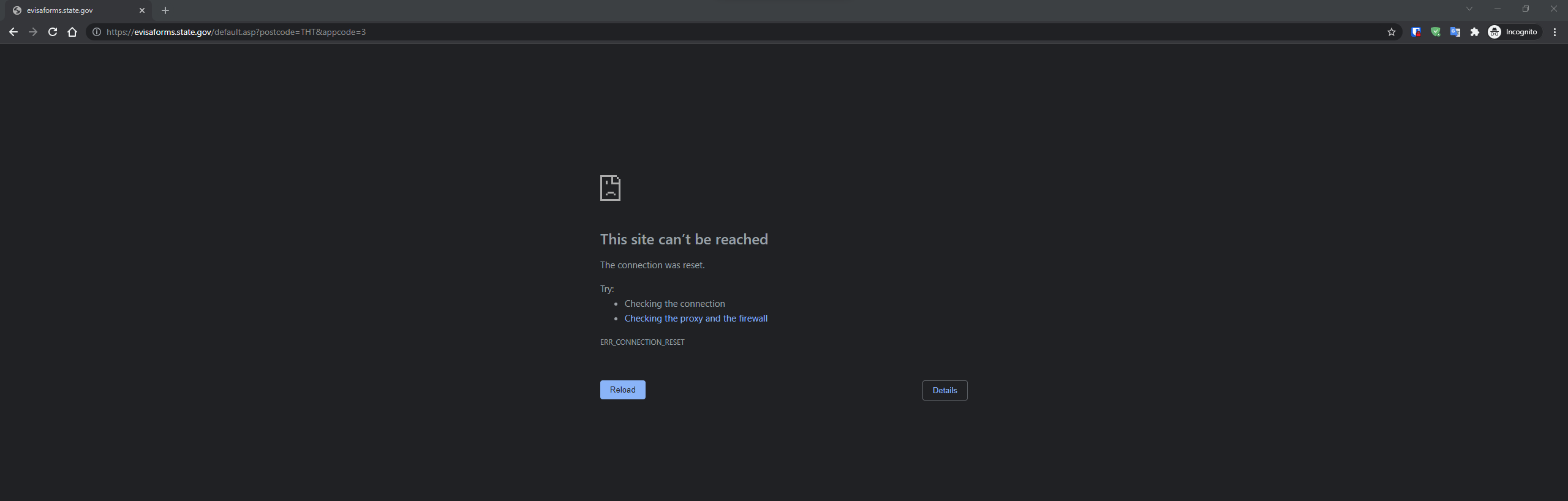 evisaforms.state.gov - broken website · Issue #255 · AdguardTeam/PopupBlocker · GitHub