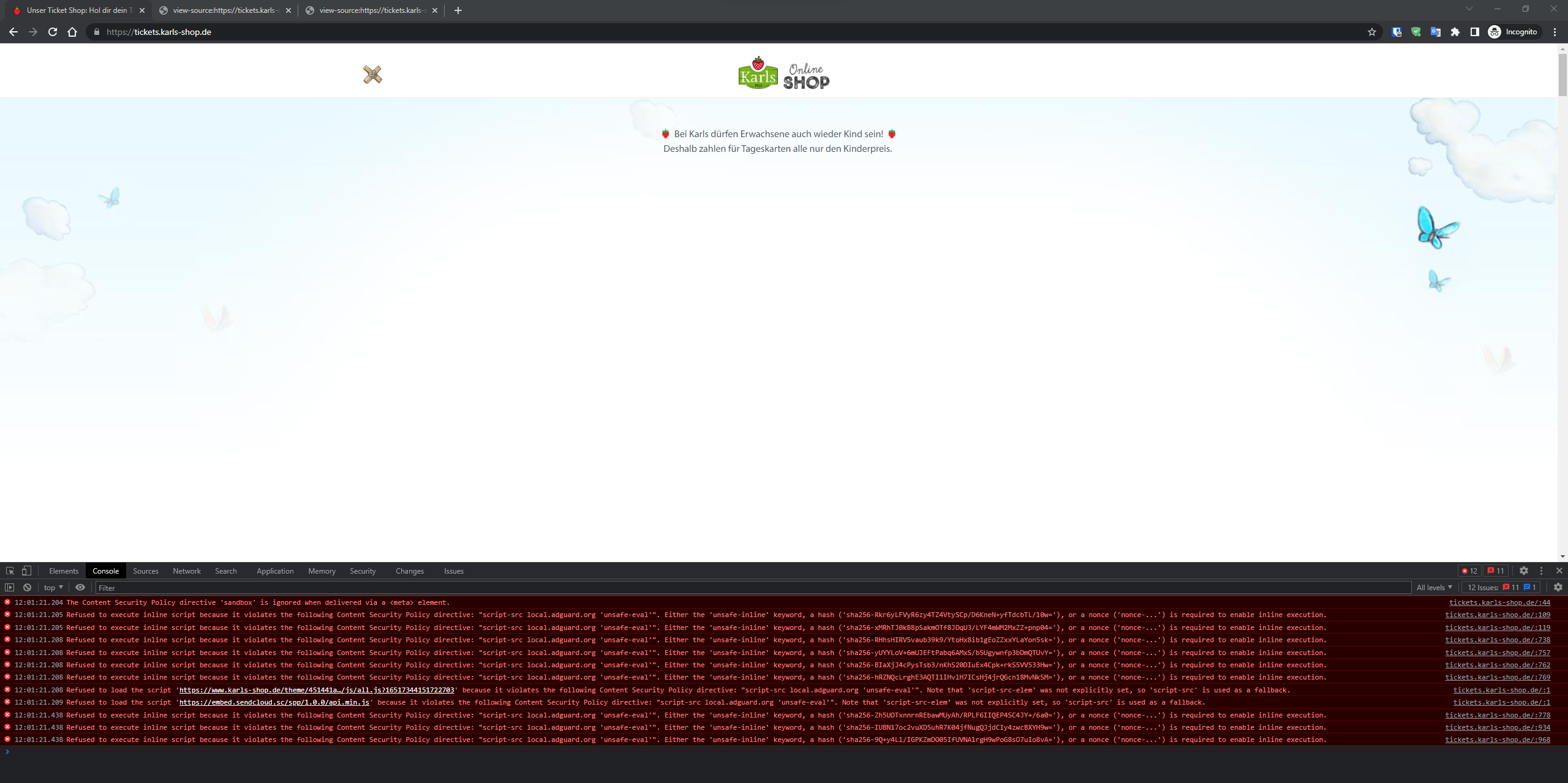 tickets.karls-shop.de - broken website · Issue #1630 · AdguardTeam/CoreLibs · GitHub