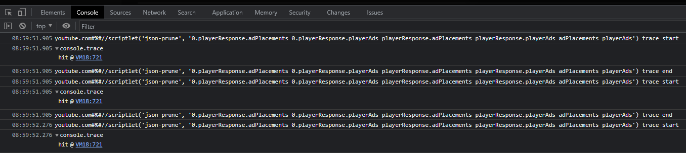 Some scriptlets are printed into console even if filtering log is not opened · Issue #2104 ...