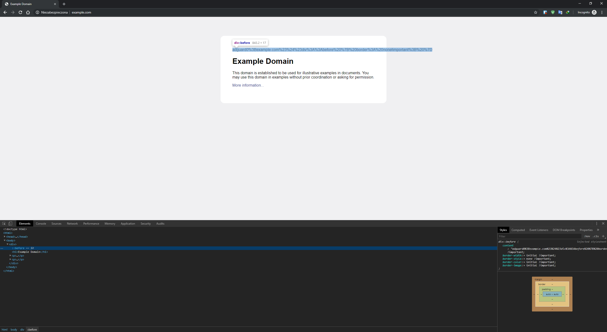 Issue with "send ad filters usage" option and CSS rules with "::before" · Issue #1486 ...