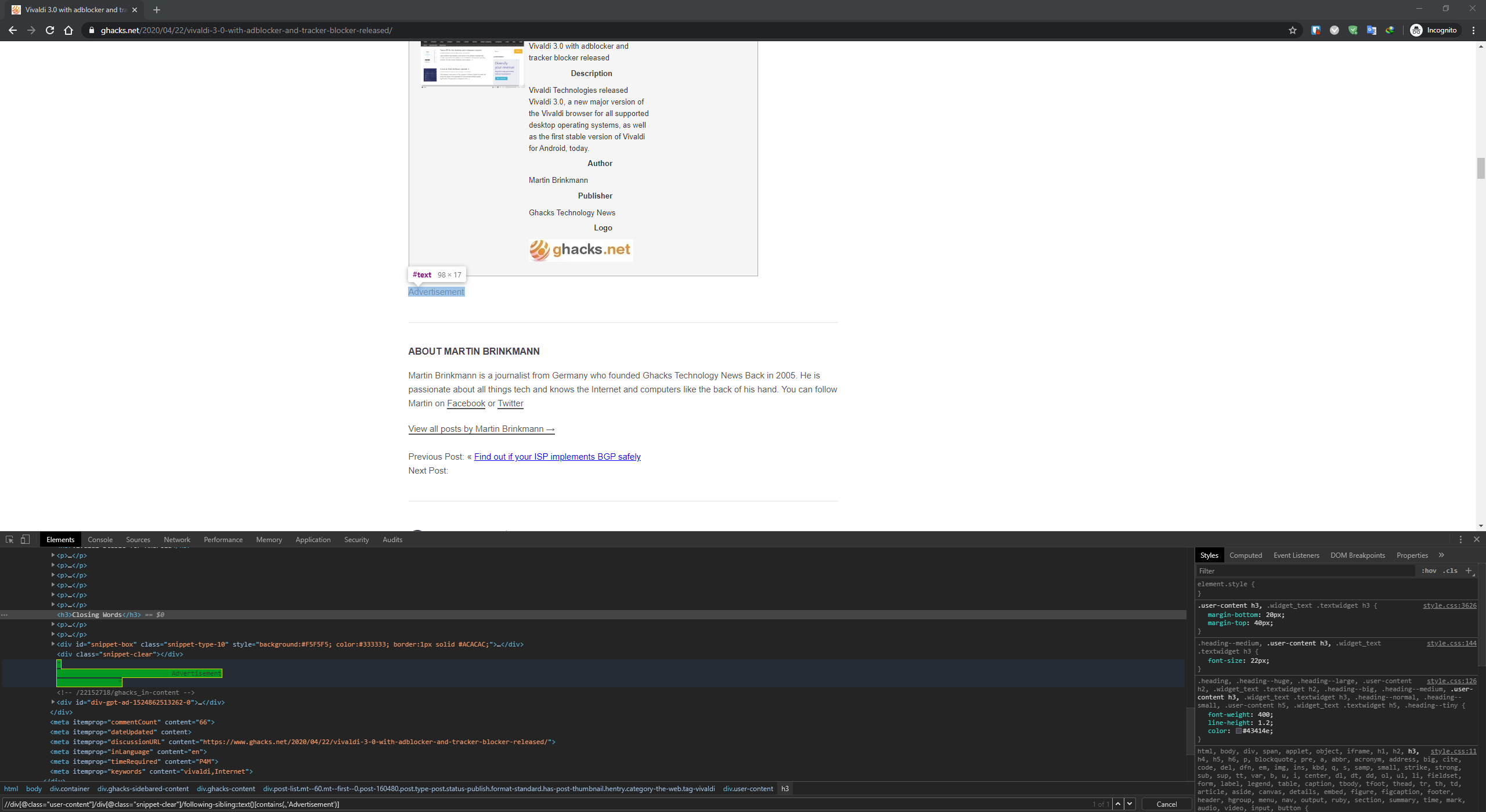 Some Xpath Rules Don T Work · Issue 106 · Adguardteam Extendedcss · Github