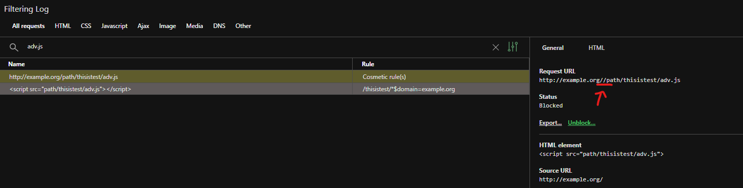 URL contains extra slash while matching against filters and some rules are not applied · Issue ...