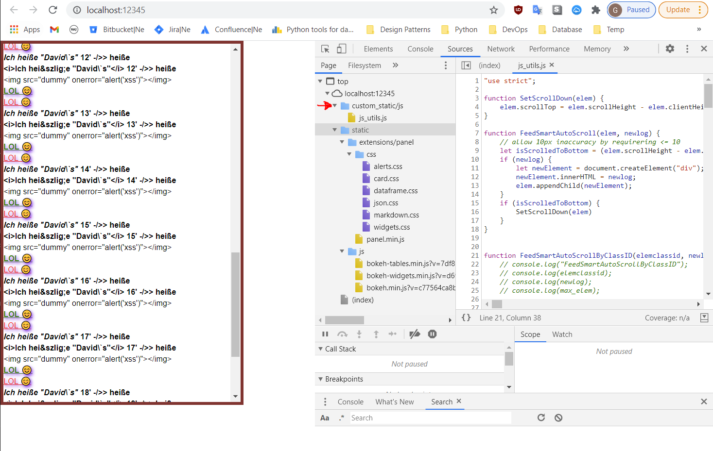 Bug ? Serve static files in the source of the page with pn.serve ...