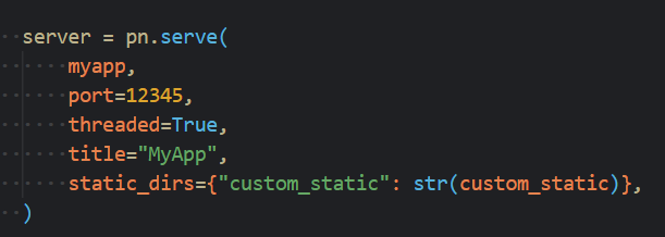 Bug ? Serve static files in the source of the page with pn.serve ...