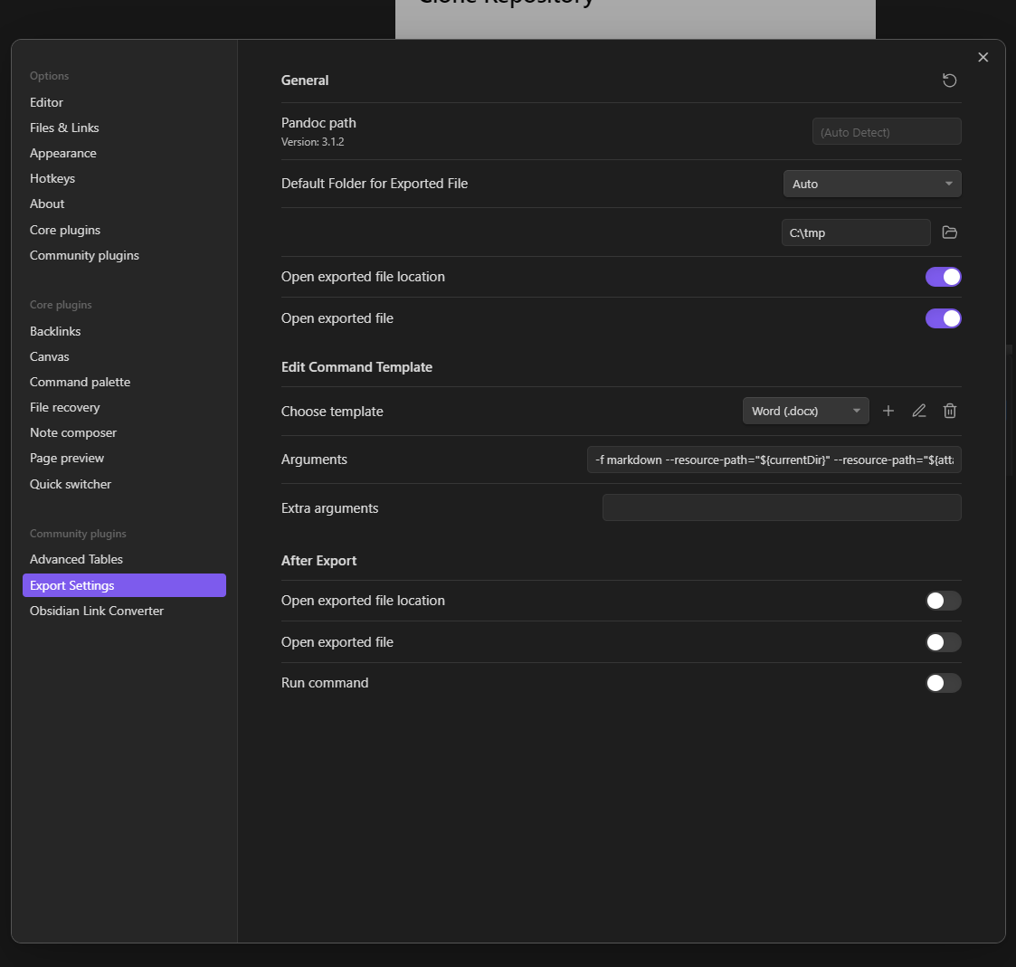 Export to .Docx without attachment · Issue #82 · mokeyish/obsidian-enhancing-export · GitHub