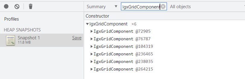 IgxGrid: memory leak · Issue #11817 · IgniteUI/igniteui-angular · GitHub