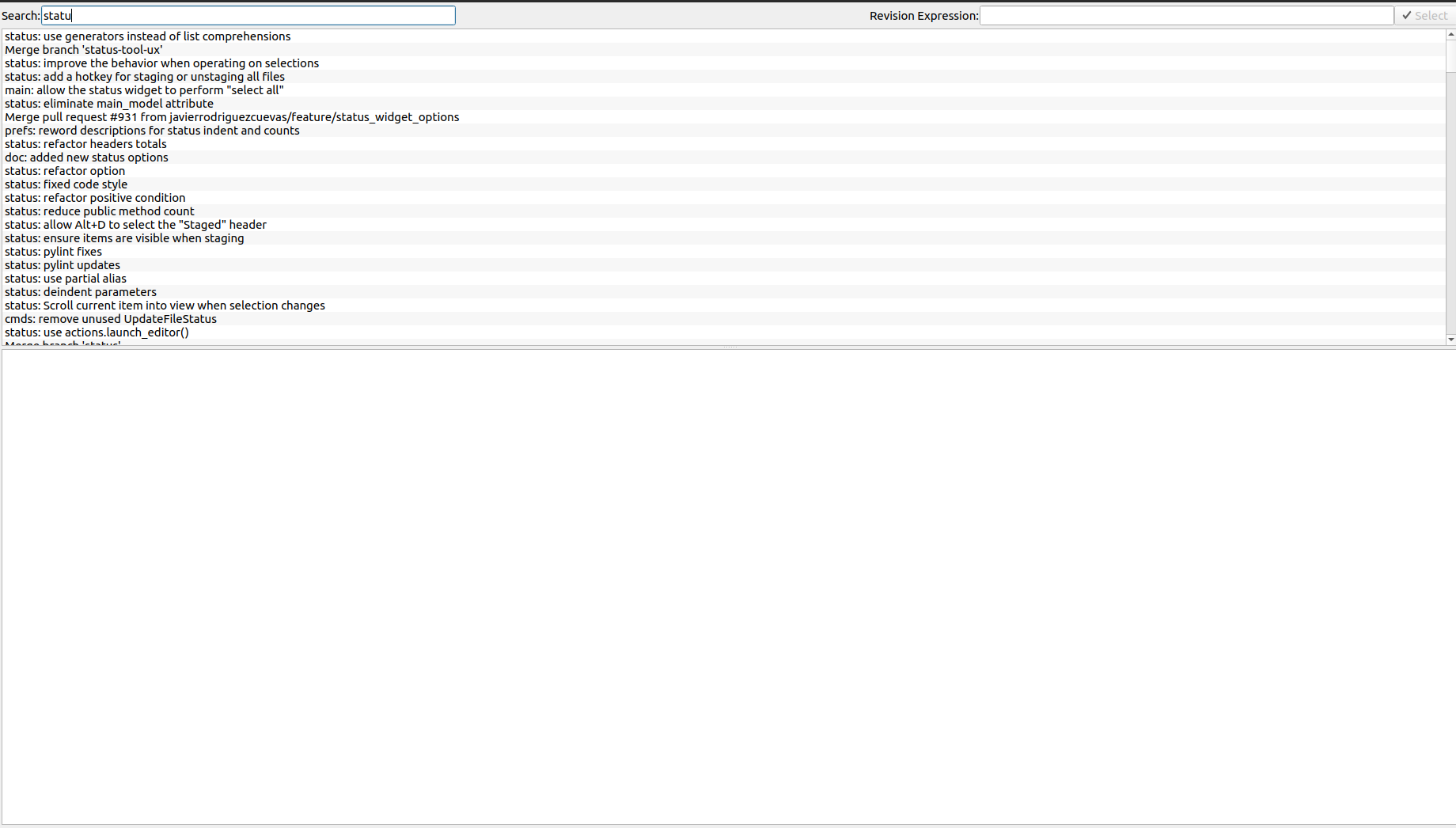[Feature Request] Search commit titles in "fixup" and "reuse" views · Issue #795 · git-cola/git ...