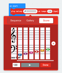 Feature request: Add a stave window (score) to the play melody music ...