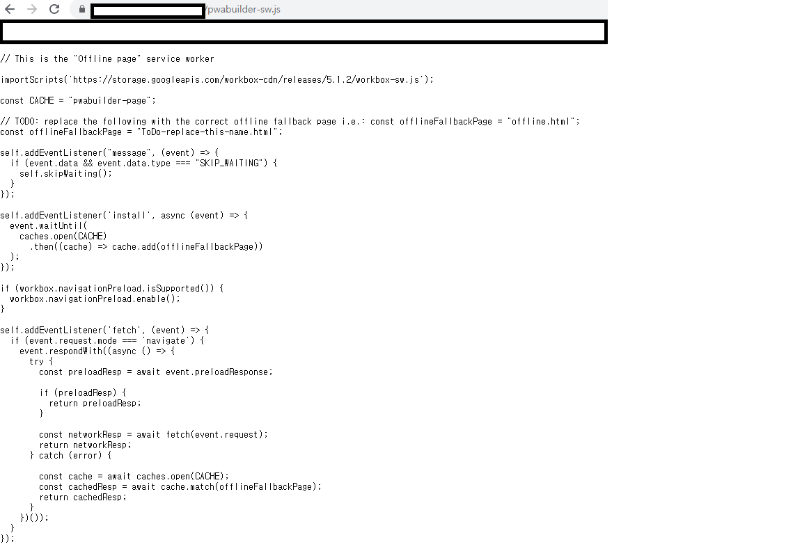 [Question] I want to set the path of the pwabuilder-sw.js file. · Issue #2063 · pwa-builder ...