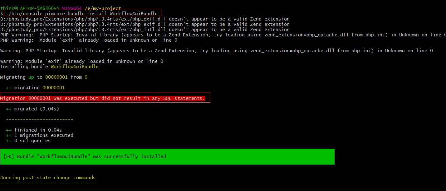 Problems arise when installing workflow. · Issue #4857 · pimcore/pimcore · GitHub