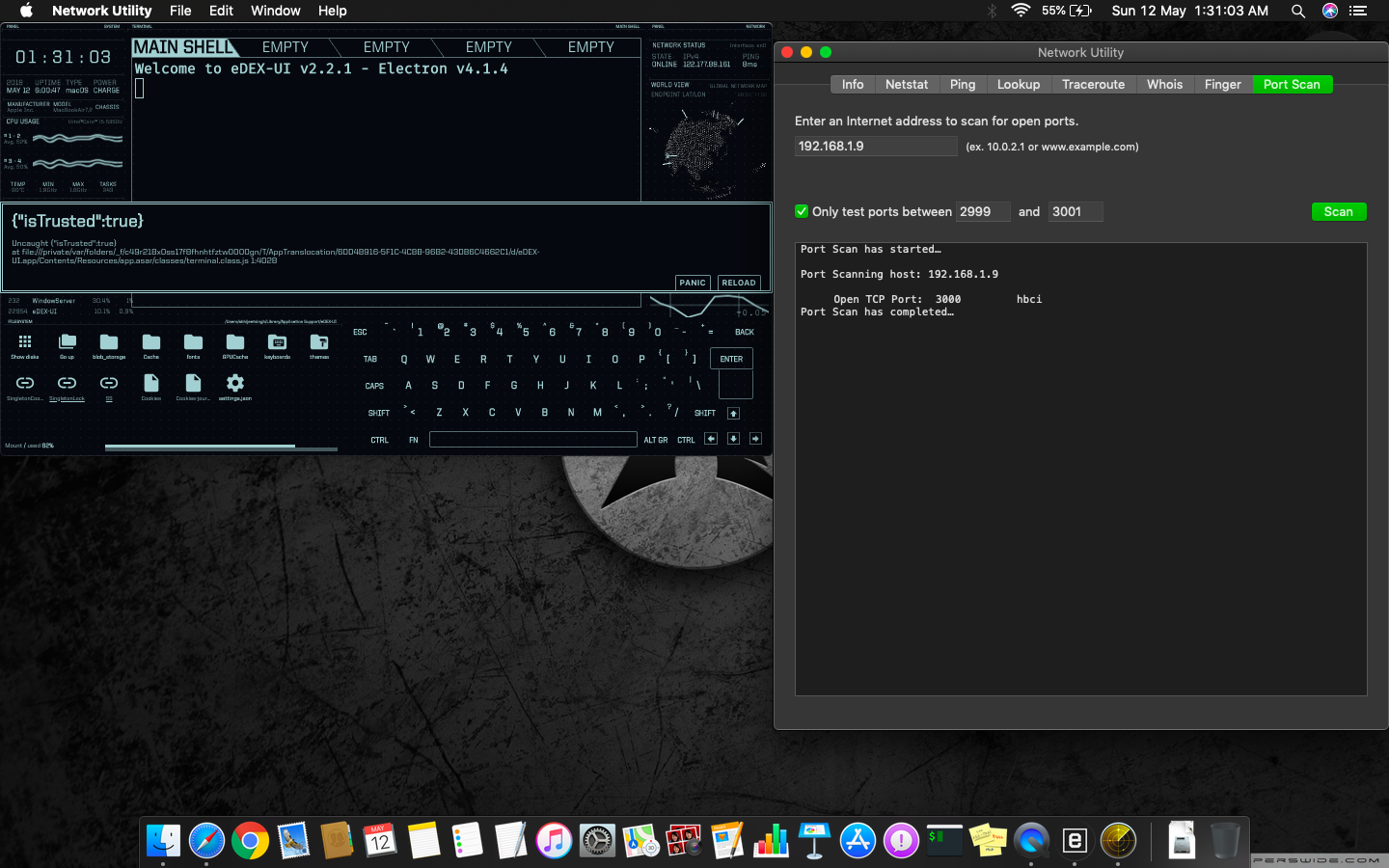 [Terminal socket] Uncaught error pops up at startup and socket fails to establish when using a ...