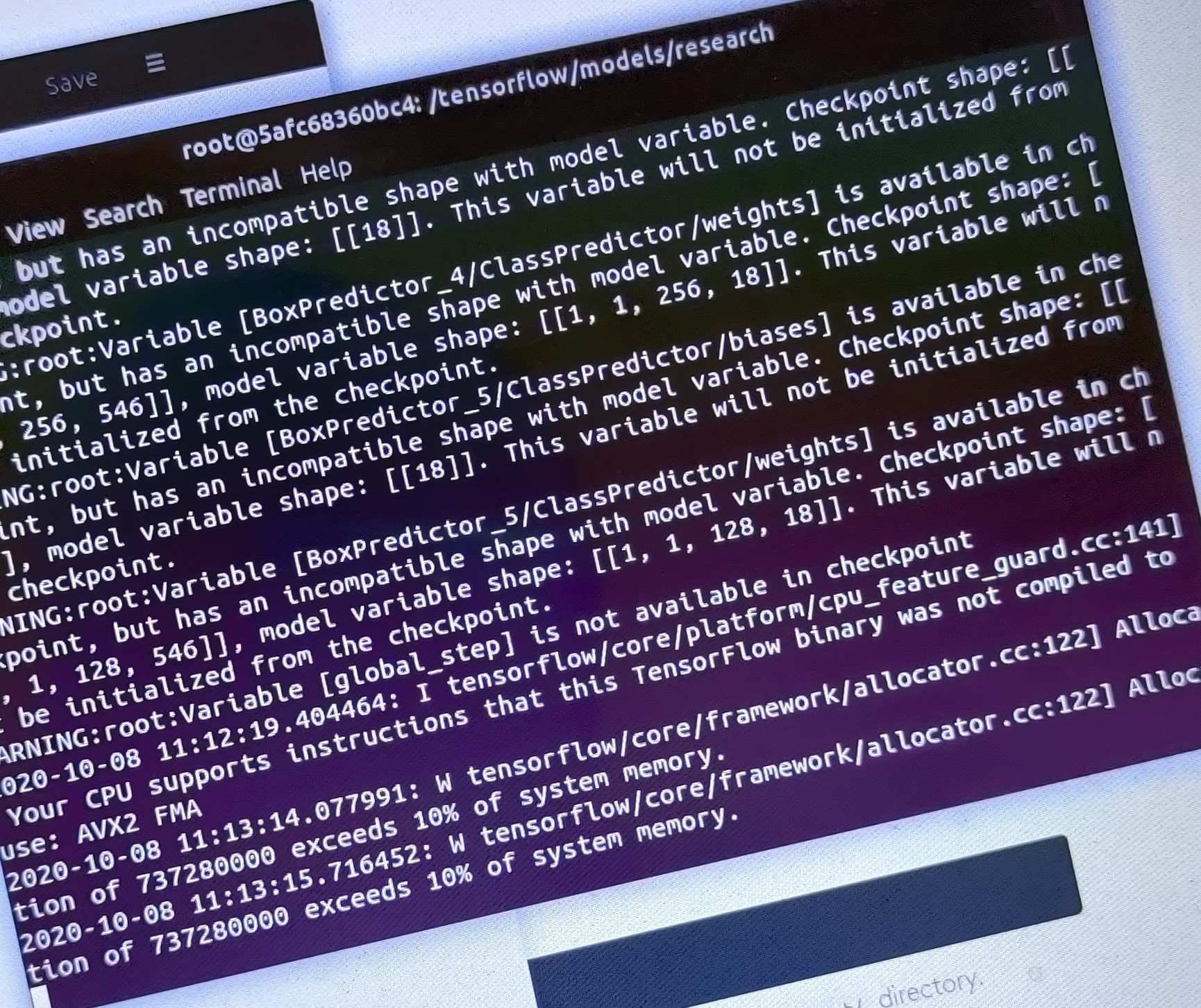 Error when retraining the object detection model · Issue #10 · google-coral/tutorials · GitHub