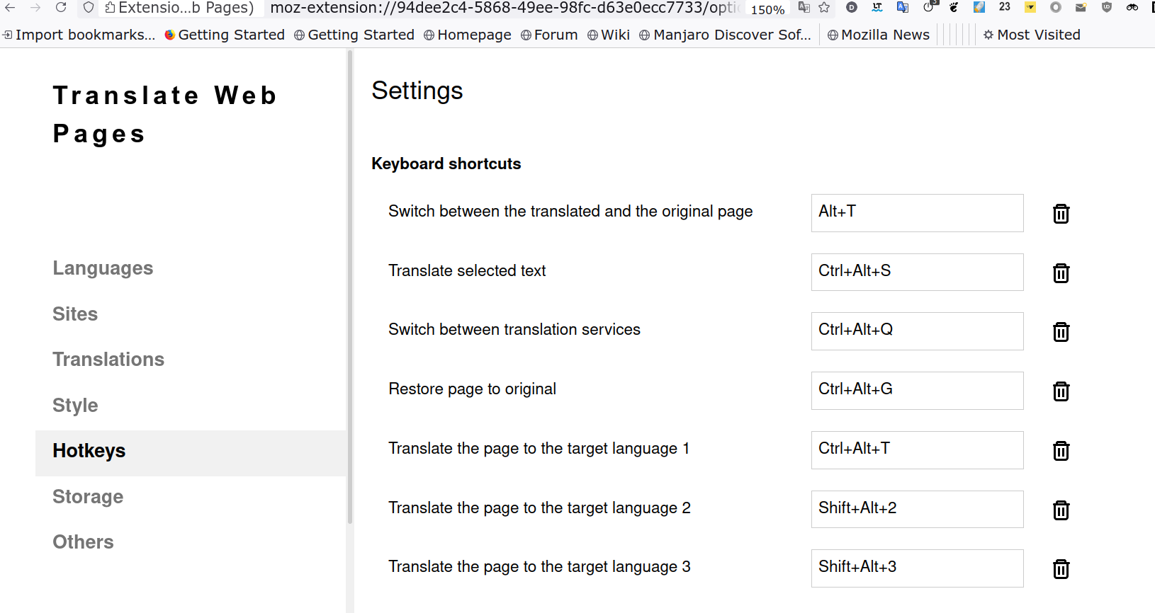 Keyboard Shortcut for Full Webpage Translation is not working · Issue ...