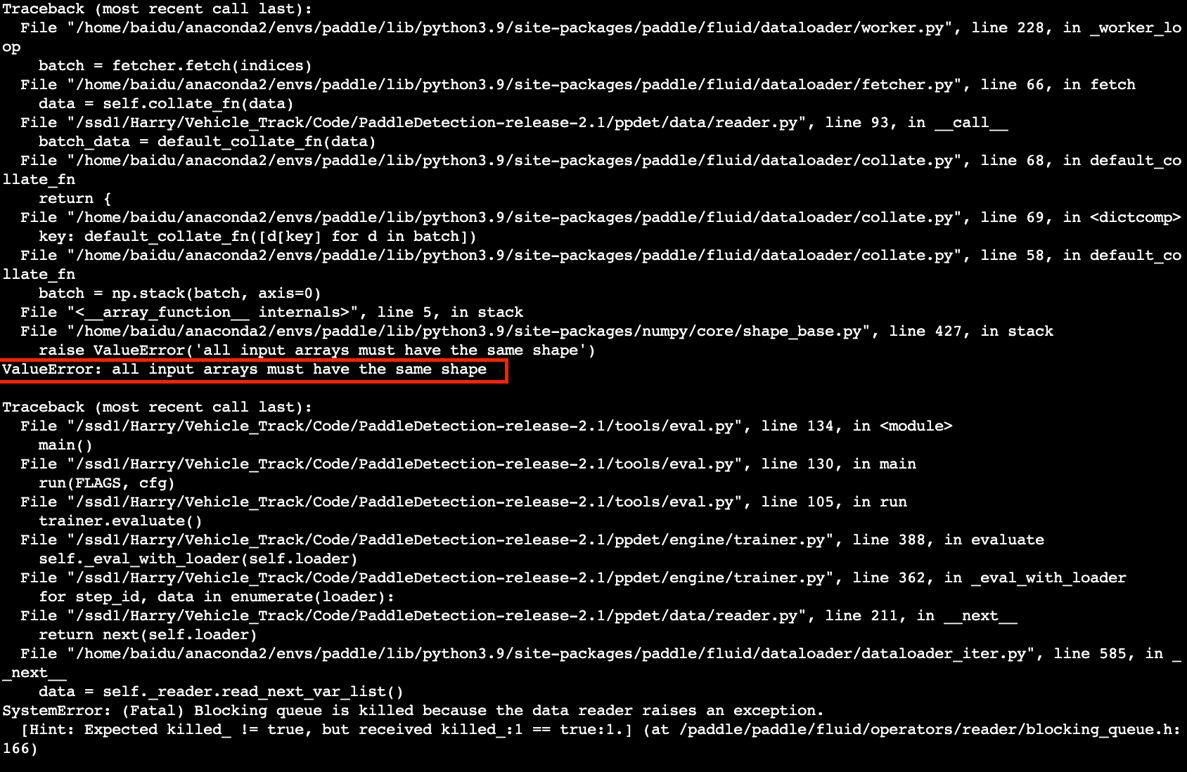 评估时batch_size只能设置为1，否则报图像尺寸不一致。 · Issue #3225 · PaddlePaddle ...