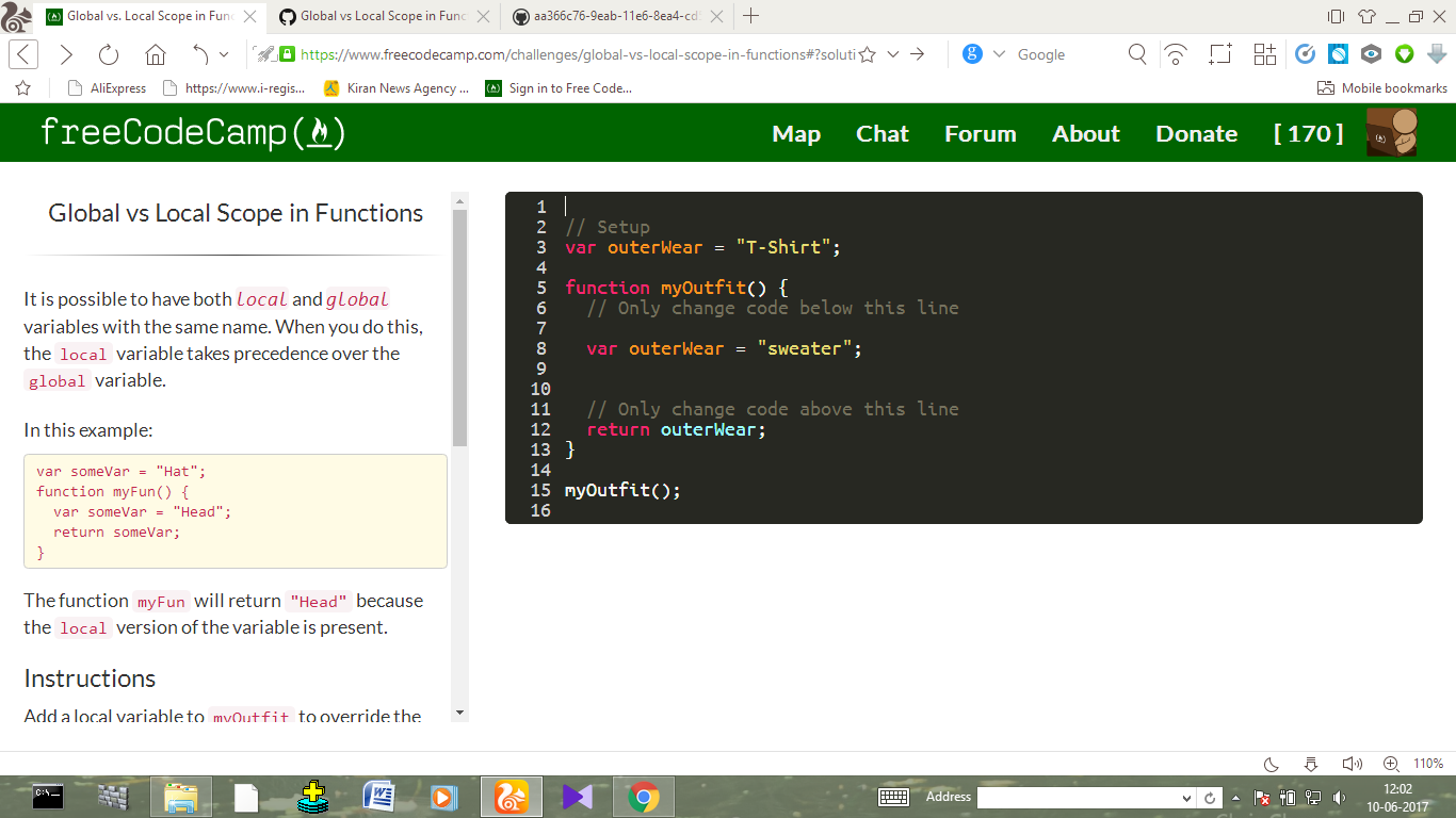 Global Vs Local Scope In Functions It Should Be Working · Issue 