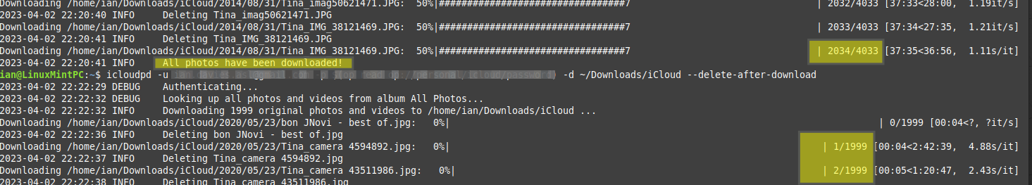 Script ends with announcment "All photos have been downloaded" when they have not · Issue #616 ...