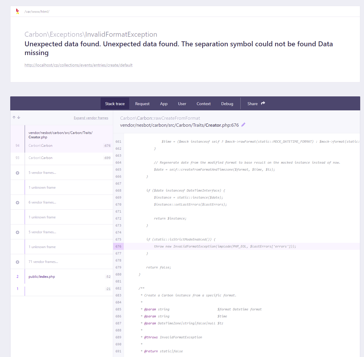 Error When trying to create entry with events-fieldset · Issue #25 · transformstudios/statamic ...