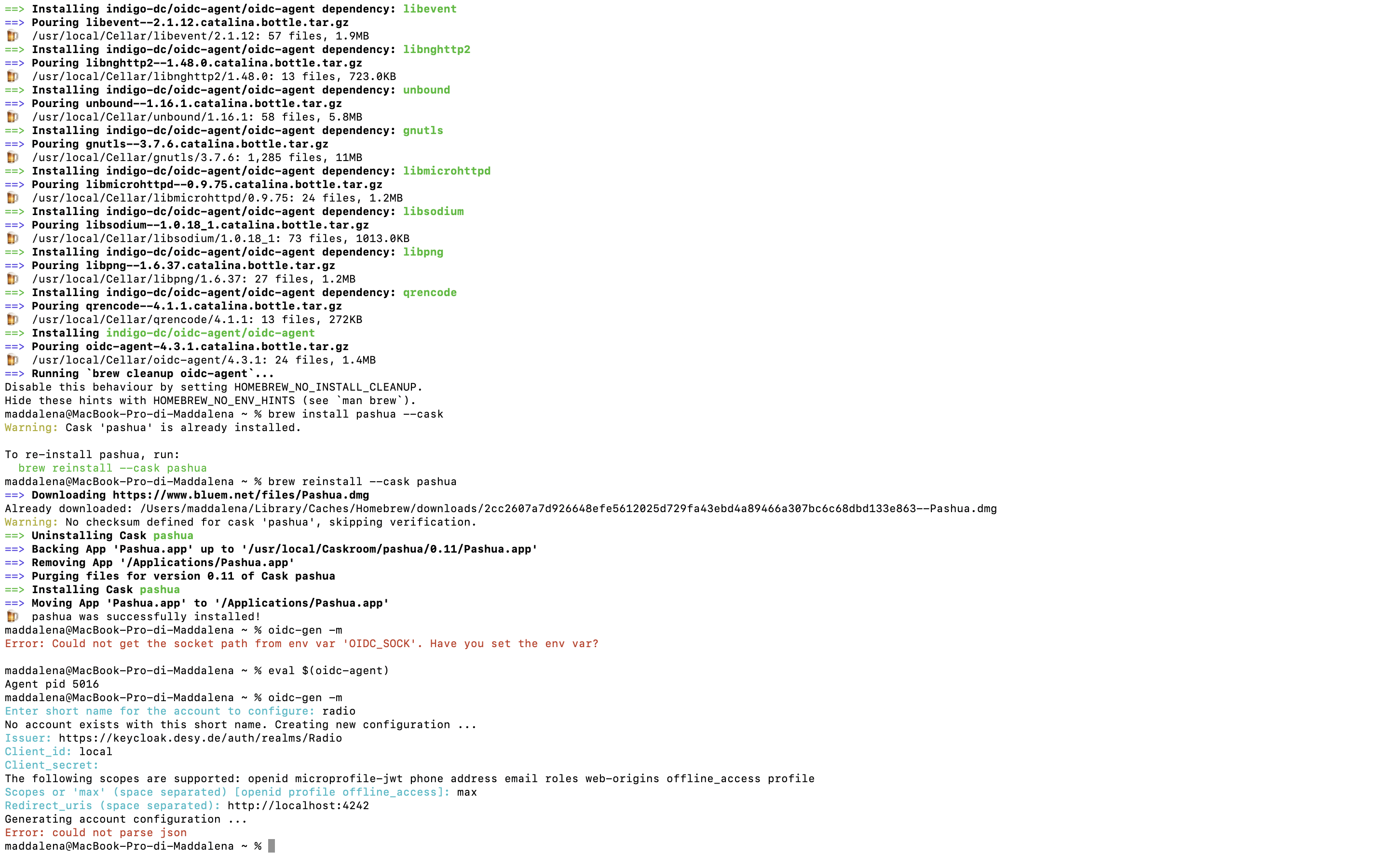 json errors · Issue #430 · indigo-dc/oidc-agent · GitHub