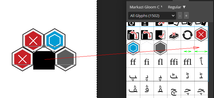 Font Glyph View Display Width Right Edge Of Spaces Or All Glyph · Issue 4980 · Photopea