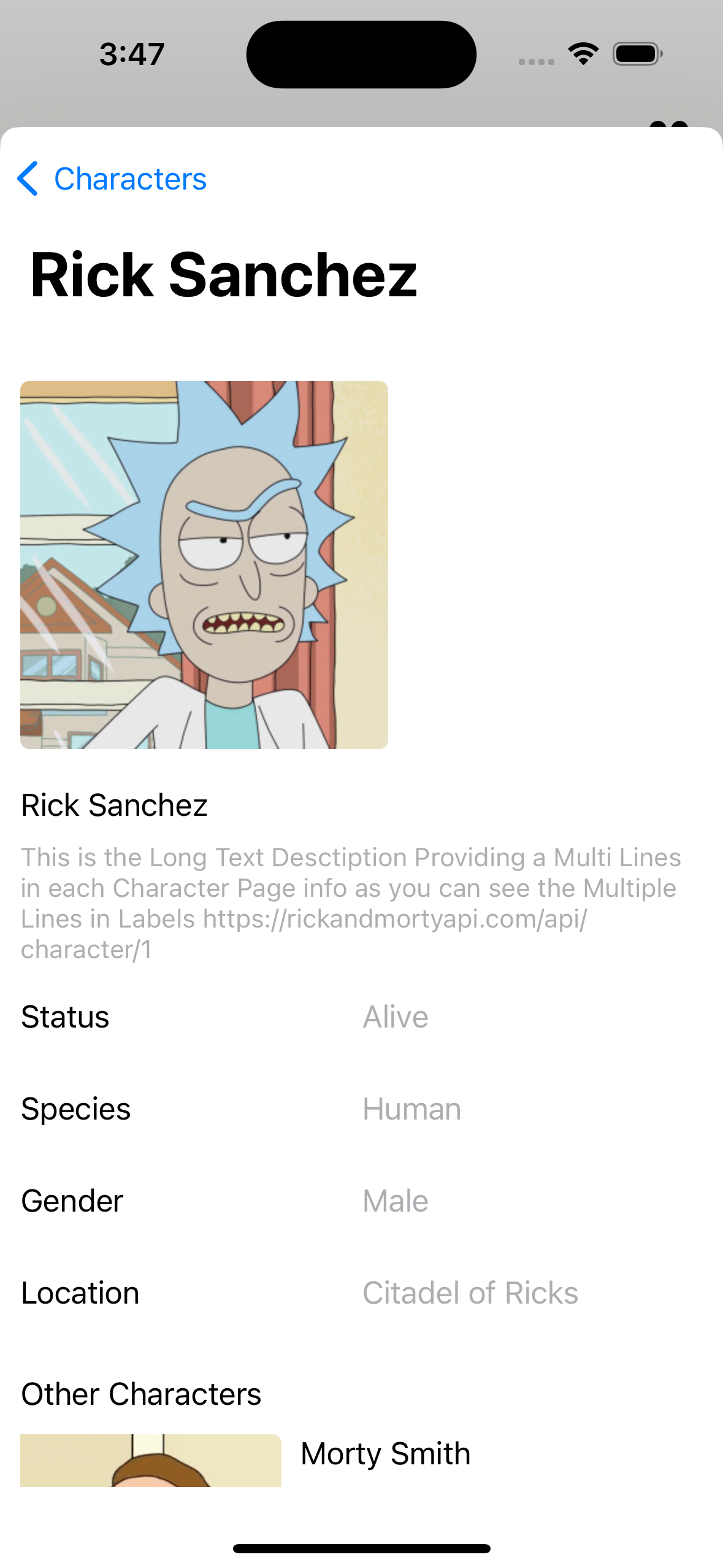 Github Yazan98rick Morty Ios App A Mobile Application For Ios Built Based On Rick And Morty