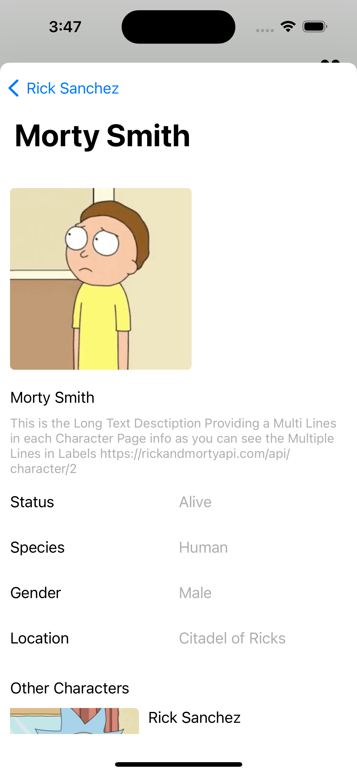 GitHub - Yazan98/rick-morty-ios-app: A Mobile Application for IOS Built Based on Rick and Morty ...