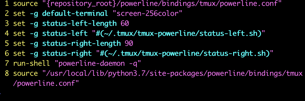 Characters Not Displaying Correctly In Powerline Status Bar In Tmux 