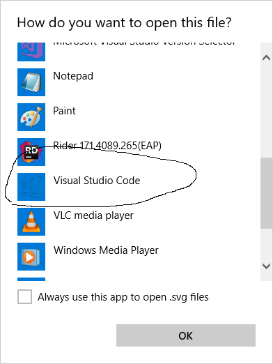 Windows: Open with... list shows logo with blue background · Issue ...