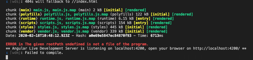 ERROR in The given rootPath undefined is not a file of the program. · Issue #35504 · angular ...