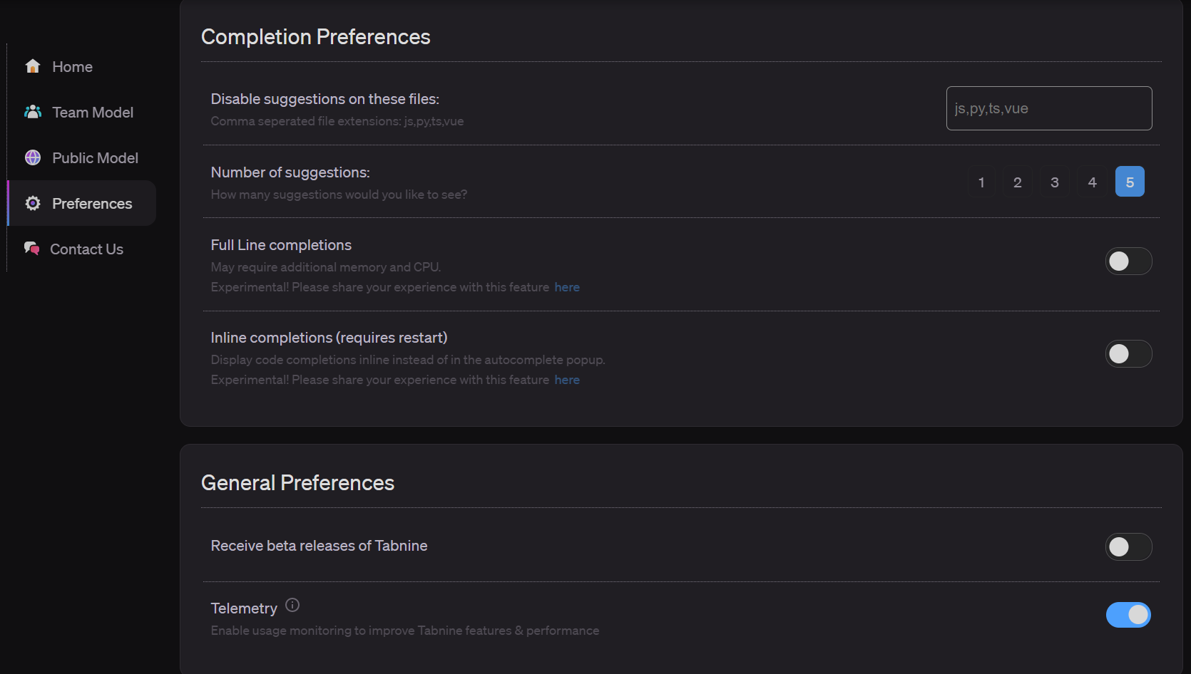 Where is the "Deep Completion" option for student program? · Issue #507 · codota/TabNine · GitHub