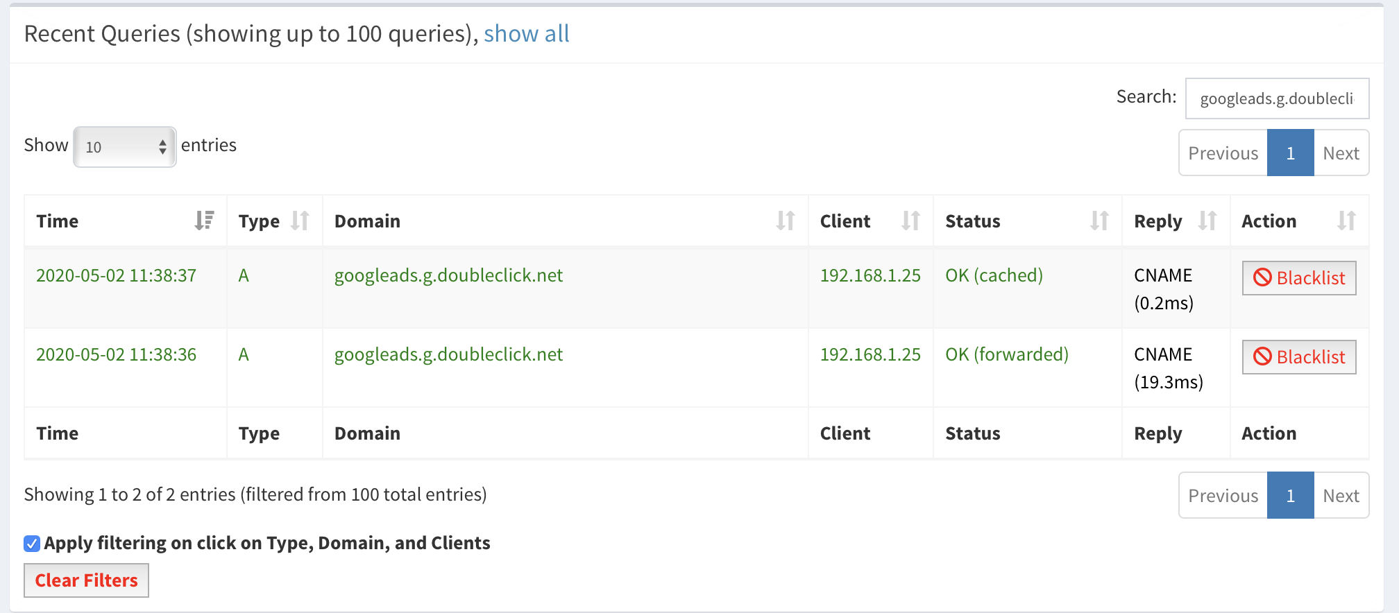 Pi-hole DNS active but not blocking ads · Issue #606 · pi-hole/docker-pi-hole · GitHub