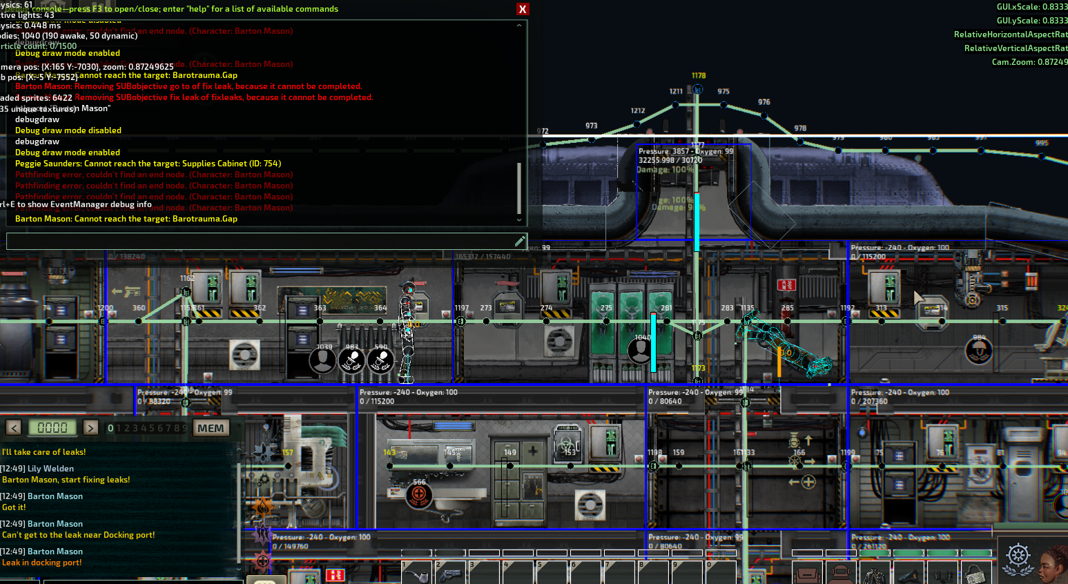 AI struggles to repair remora top hatch · Issue #11248 · FakeFishGames/Barotrauma · GitHub