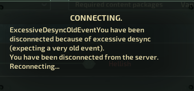 When reconnecting from a excessive desync kick, unable to hear existing ...