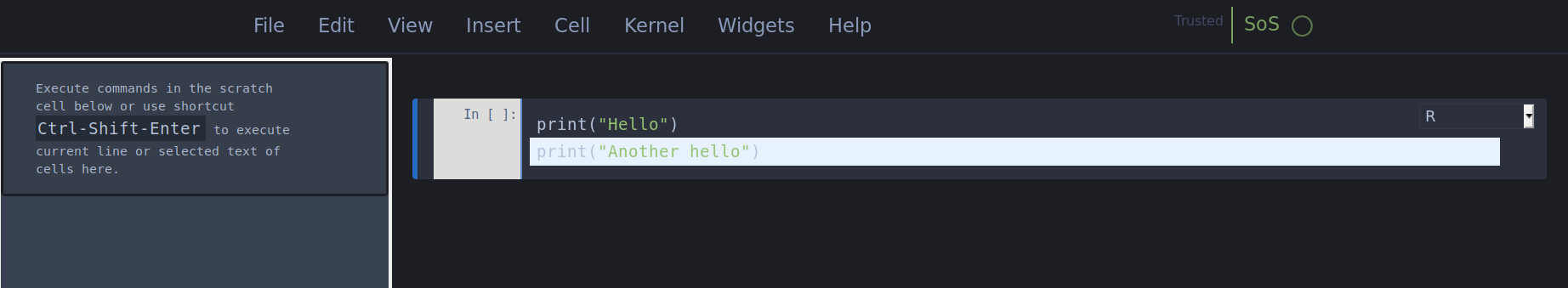 Highlighting current line in SoS notebooks · Issue #315 · dunovank/jupyter-themes · GitHub