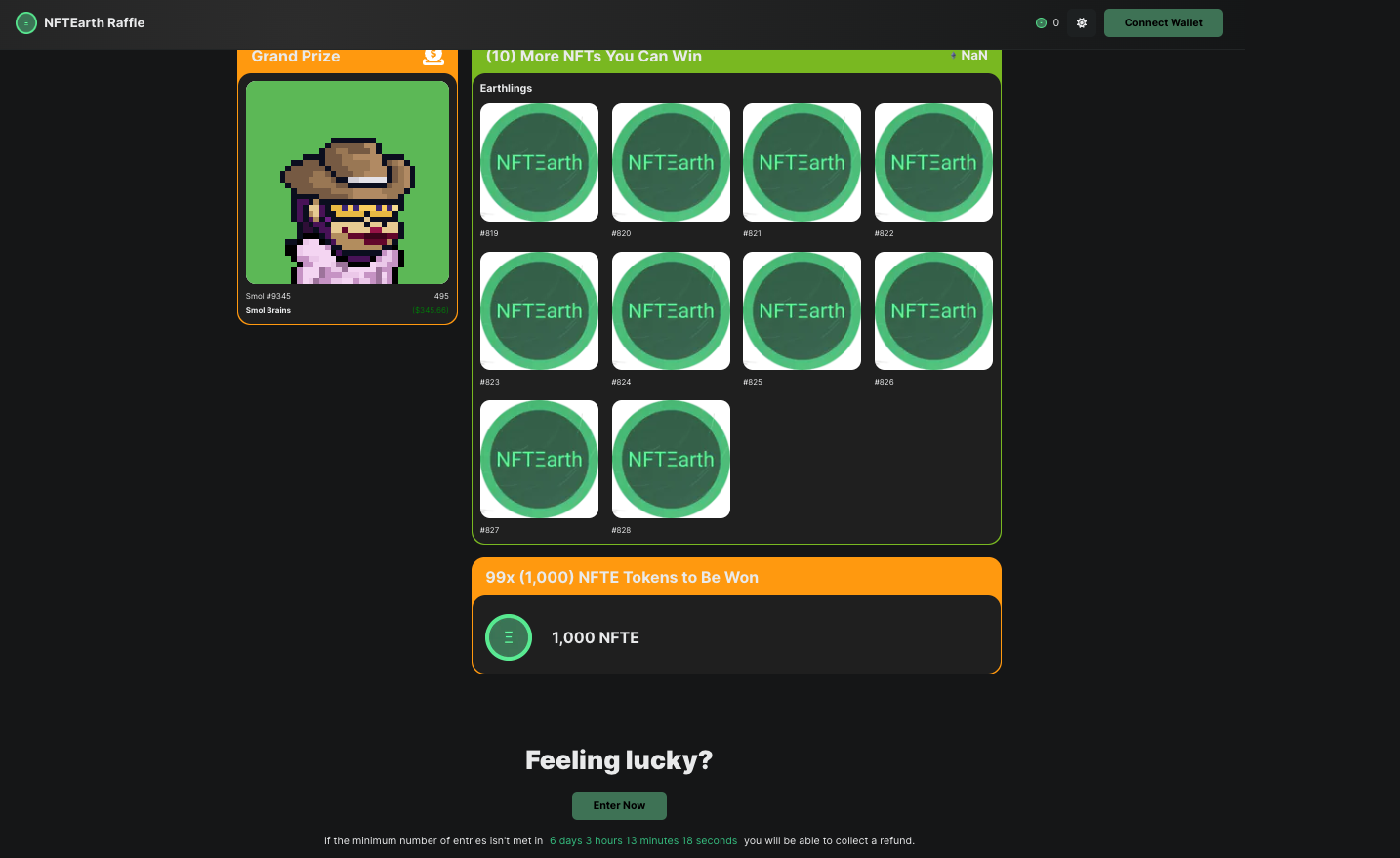 GitHub - NFTEarth/nfte-raffle-fe: NFTEarth Raffle App