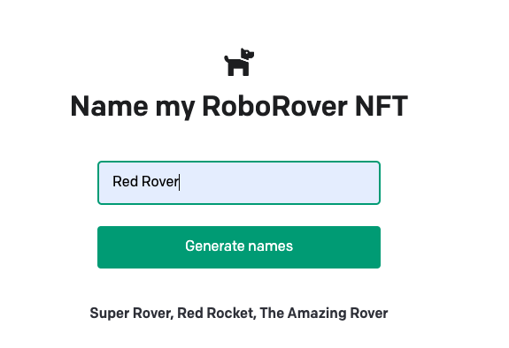 GitHub - NFTEarth/roborover-ai-naming-app: AI App to name RoboRover NFT
