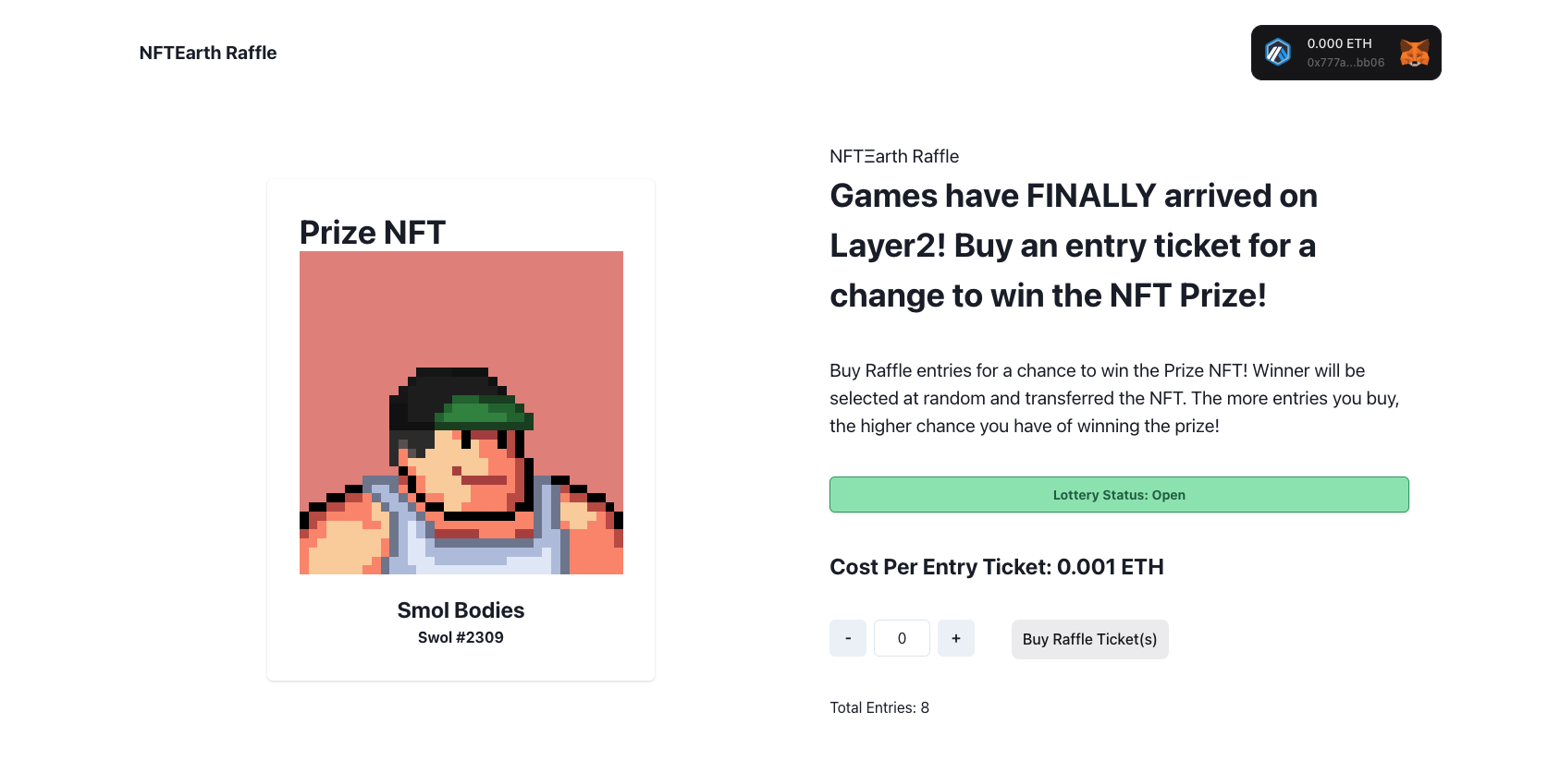 GitHub - NFTEarth/raffle-app
