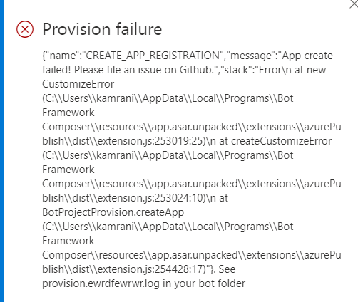Provision Failure when deploying a bot to Azure · Issue #7107 · microsoft/BotFramework-Composer ...